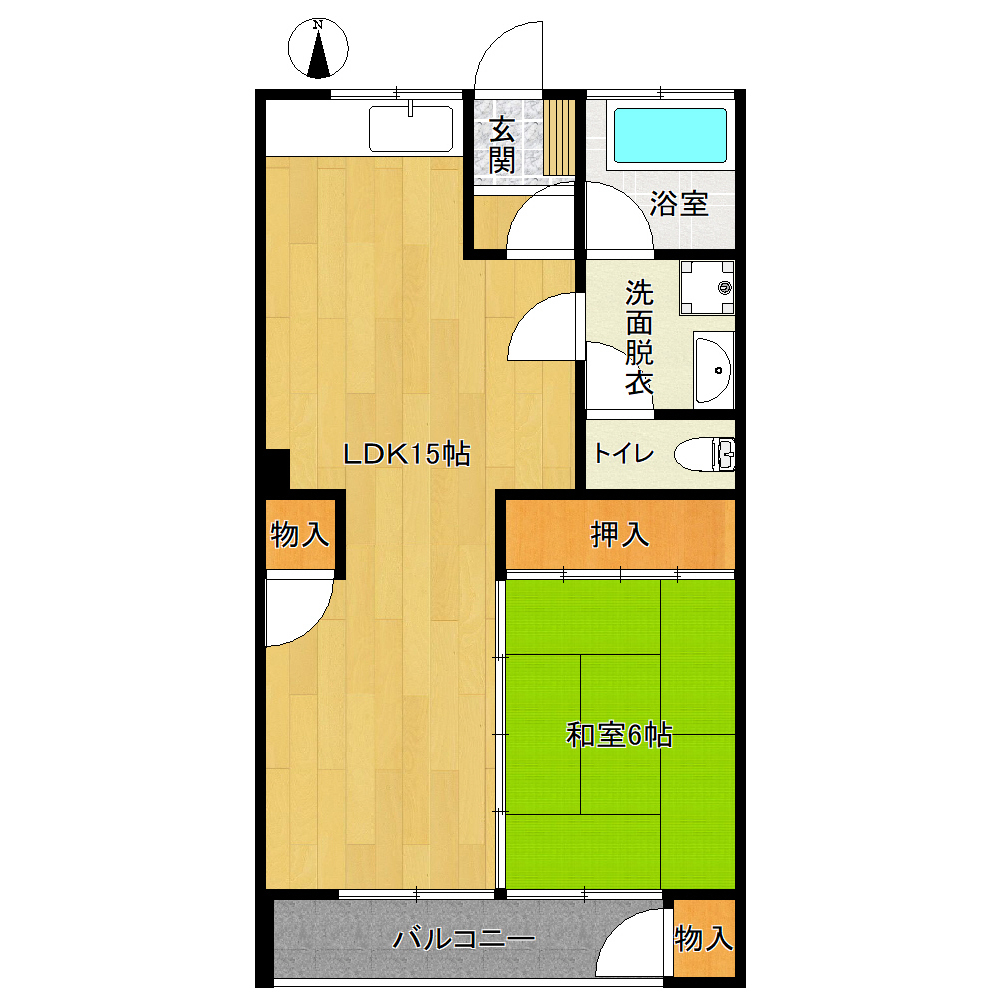 第2明徳ビル 愛知県名古屋市名東区亀の井3 (4.4万円／1LDK (和6 LDK15)／51.51㎡)｜賃貸物件(賃貸マンション・アパート・一戸建て)の住宅情報・お部屋探しならYahoo!不動産