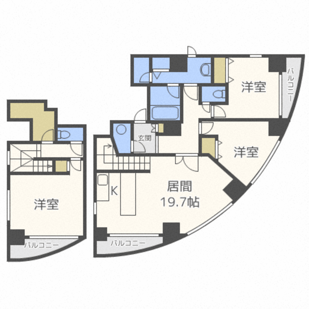 インフィニティ 北海道札幌市中央区北五条西28 (21万円／3LDK (洋10.62 洋7.97 洋7.4 LDK19.71)／124.32㎡)｜賃貸物件(賃貸マンション・アパート・一戸建て ...