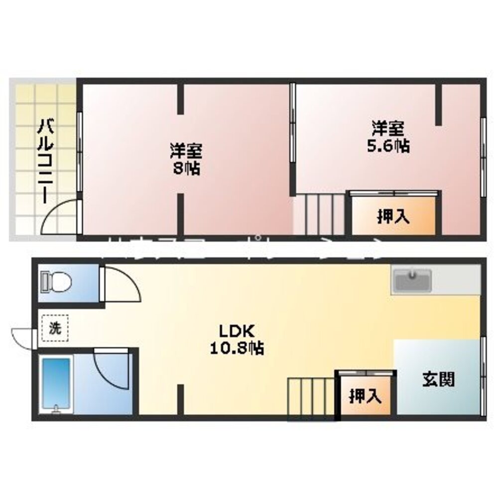 東大物連棟住宅 兵庫県尼崎市東大物町2 (5.8万円／2LDK／49.7㎡)｜賃貸物件(賃貸マンション・アパート・一戸建て)の住宅情報・お部屋探しならYahoo!不動産