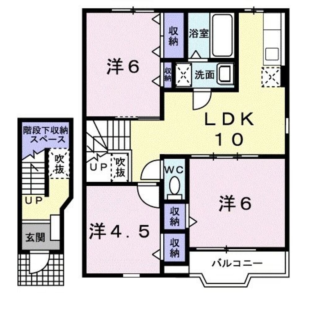 アーバン田代A 佐賀県佐賀市田代1 (5.8万円／3LDK (洋6 洋6 洋4.5 LDK10.00)／65.57㎡)｜賃貸物件(賃貸マンション・アパート・一戸建て)の住宅情報・お部屋探しなら ...