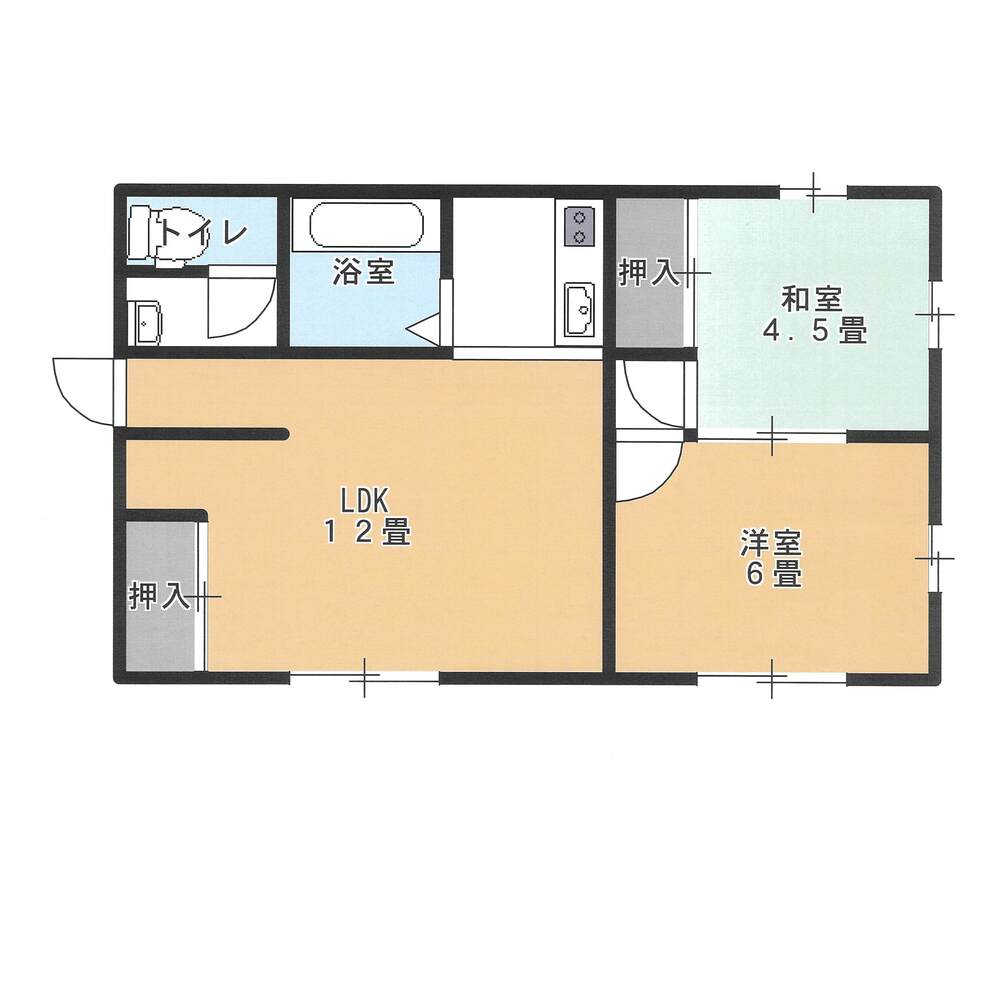 坂田(鈴木様)貸家 群馬県邑楽郡大泉町大字坂田 (5.5万円／2LDK (和4.5 洋6 LDK12.0)／44.71㎡)｜賃貸物件(賃貸マンション・アパート・一戸建て)の住宅情報・お部屋探し ...