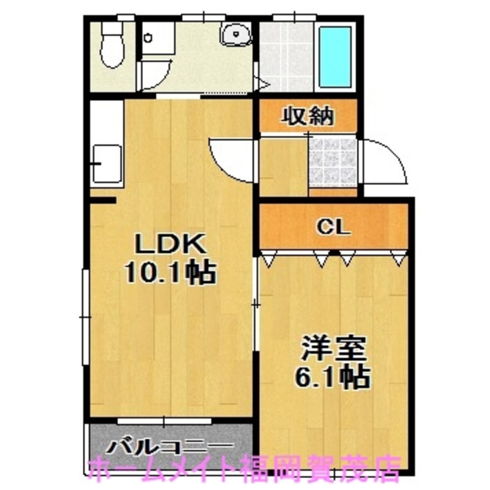 福岡市地下鉄七隈線 賀茂駅 3階建 築41年 福岡県福岡市早良区賀茂4 (5万円／1LDK (洋6.1 LDK10.1)／38.84㎡)｜賃貸物件(賃貸マンション・アパート・一戸建て)の住宅 ...