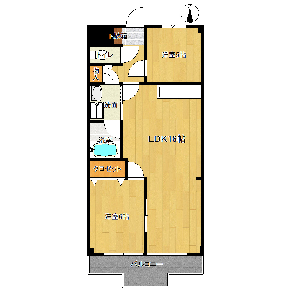 ツインコート24 愛知県名古屋市名東区香南1 (5.9万円／2LDK (洋6 洋5 LDK16)／57.5㎡)｜賃貸物件(賃貸マンション・アパート・一戸建て)の住宅情報・お部屋探しなら ...