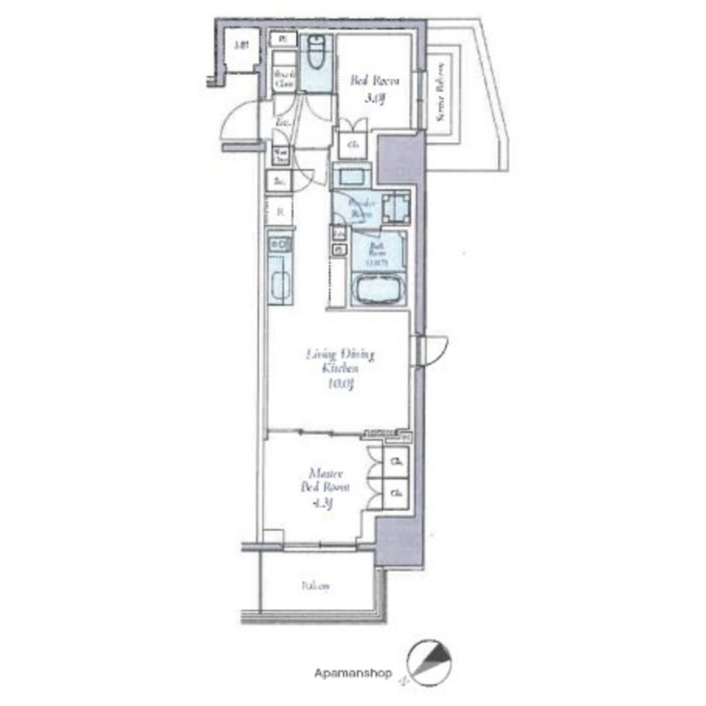 クレスコート東中野 東京都中野区東中野1 (22.3万円／2LDK (LDK)／43.66㎡)｜賃貸物件(賃貸マンション・アパート・一戸建て)の住宅情報・お部屋探しならYahoo!不動産