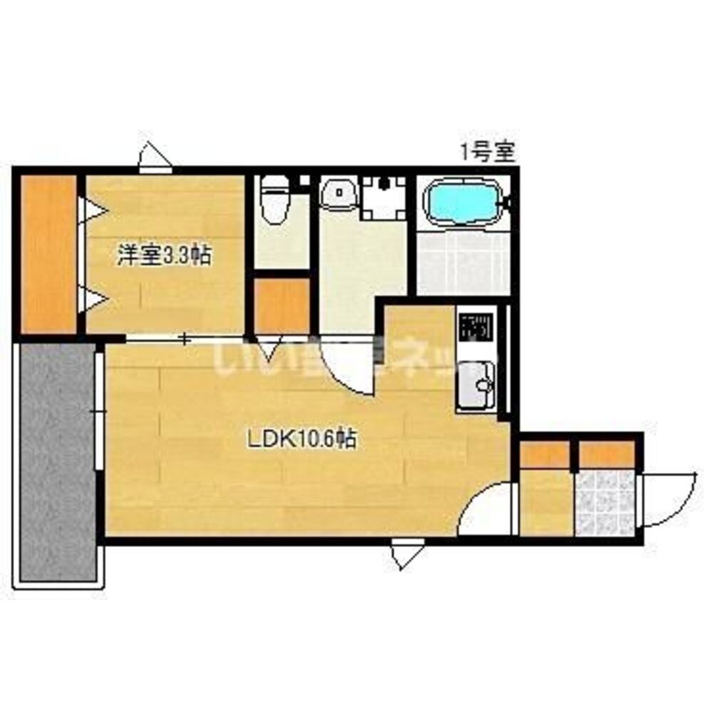 クードシャンスVI 福岡県福岡市東区箱崎2 (6.7万円／1LDK (洋3.3 LDK10.60)／35.14㎡)｜賃貸物件(賃貸マンション・アパート・一戸建て)の住宅情報・お部屋探しなら ...