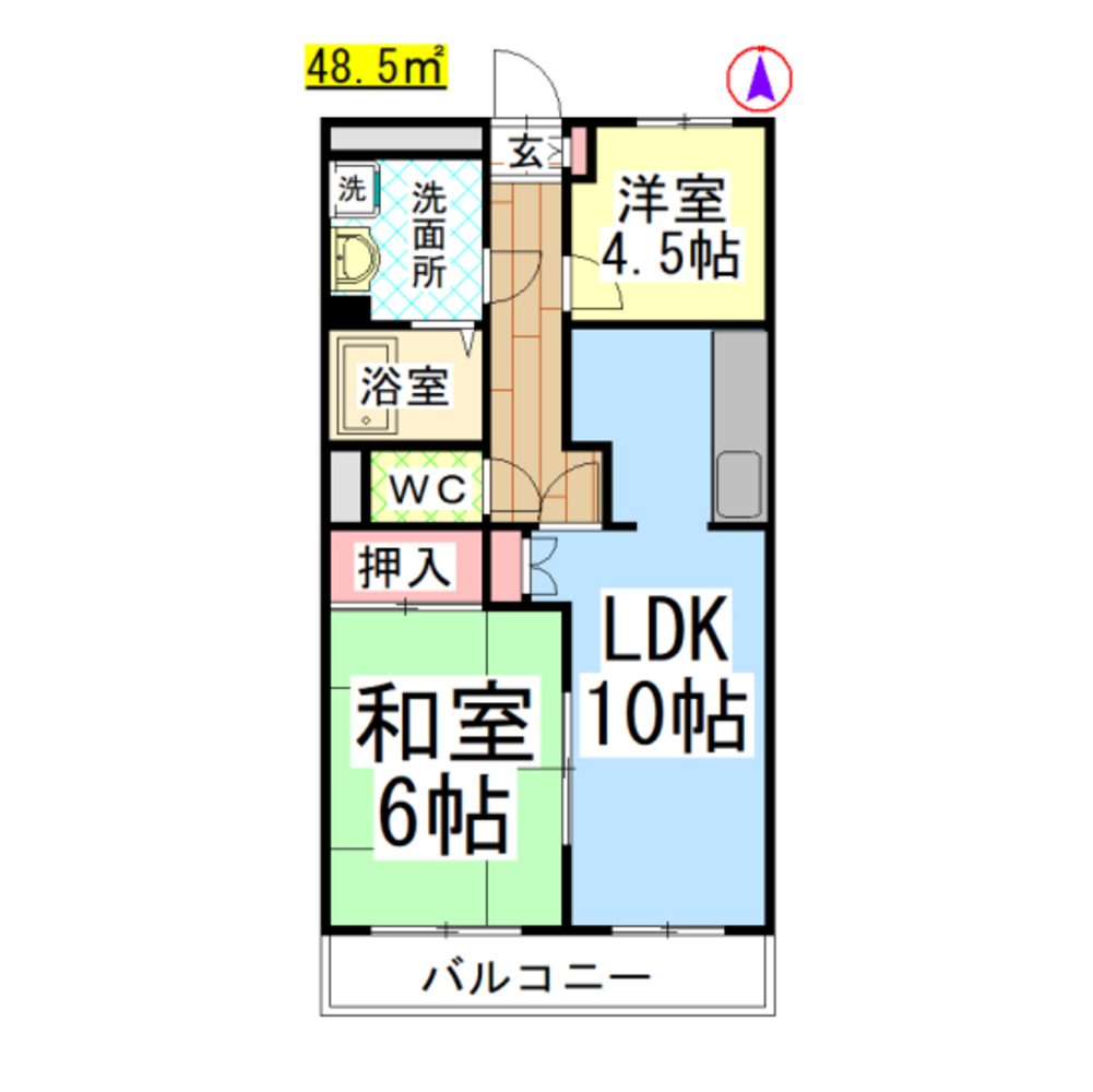 パラゾドゥカーレ[Wi-Fi付] 神奈川県大和市中央林間6 (9.6万円／2LDK (和6 洋4.5 LDK10)／48.5㎡)｜賃貸物件(賃貸マンション・アパート・一戸建て)の住宅情報・お ...