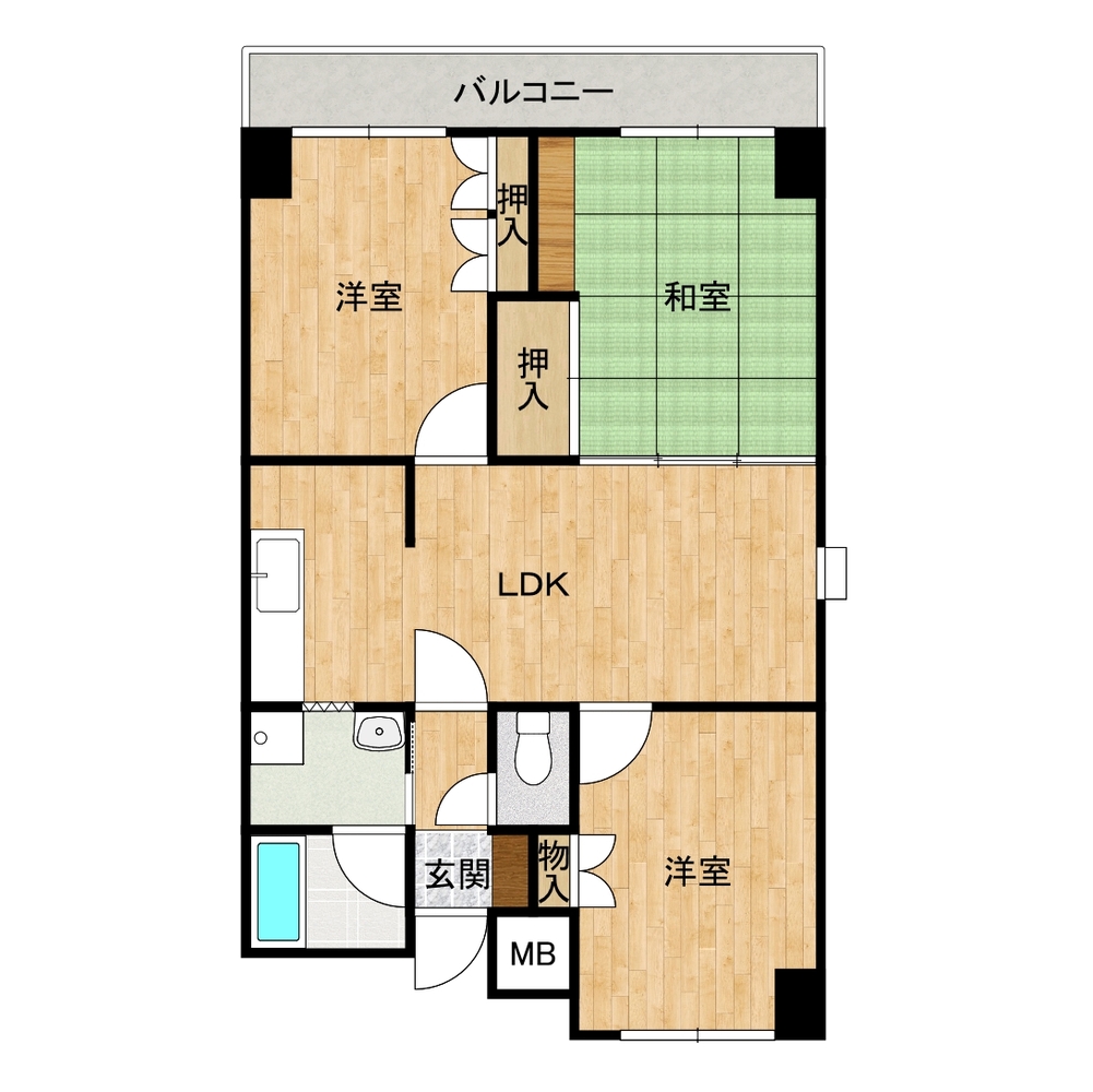 近藤マンション 香川県丸亀市御供所町2 (4.6万円／3LDK／61.75㎡)｜賃貸物件(賃貸マンション・アパート・一戸建て)の住宅情報・お部屋探しならYahoo!不動産