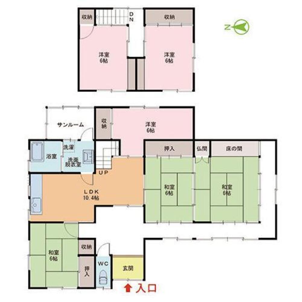 坂井市丸岡町71－21 貸家 福井県坂井市丸岡町与河 (6.2万円／6LDK (和8 和6 和6 洋6 洋6 洋6 LDK10.4)／153.1㎡)｜賃貸物件(賃貸マンション・アパート・一戸 ...
