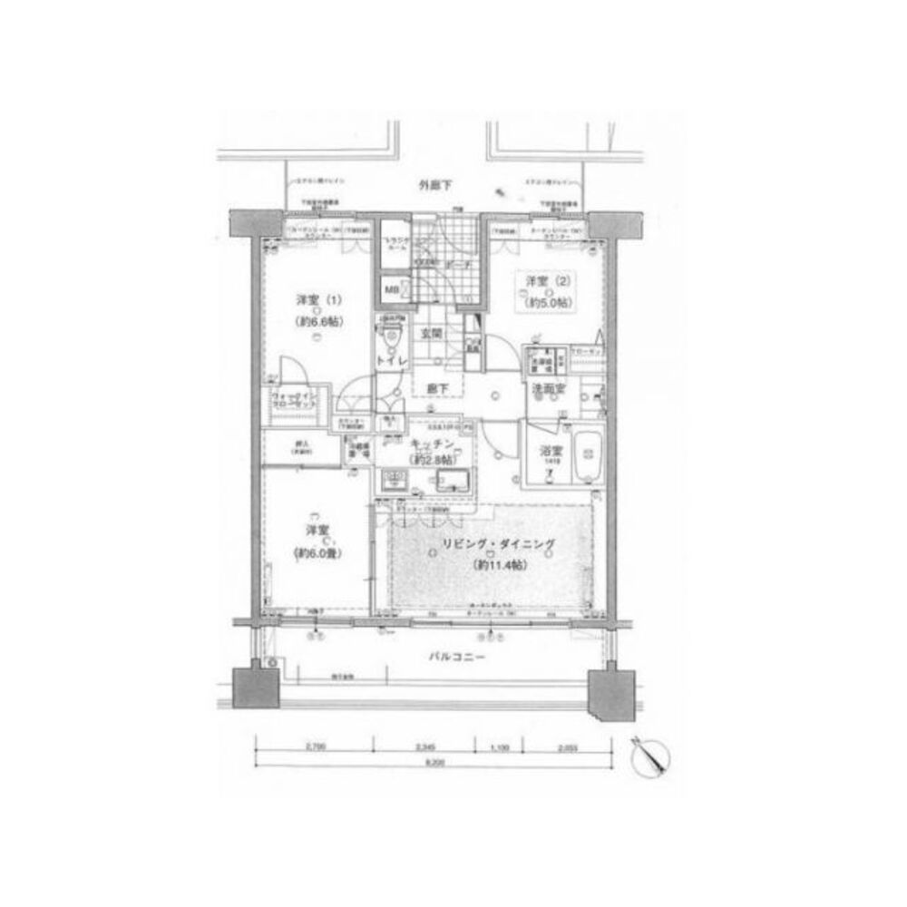 グランシャトレ坂戸スプランドゥール 埼玉県坂戸市仲町 (13.5万円／3LDK (洋6.6 洋6 洋5 LDK14.20)／73.4㎡)｜賃貸物件(賃貸マンション・アパート・一戸建て)の住宅 ...