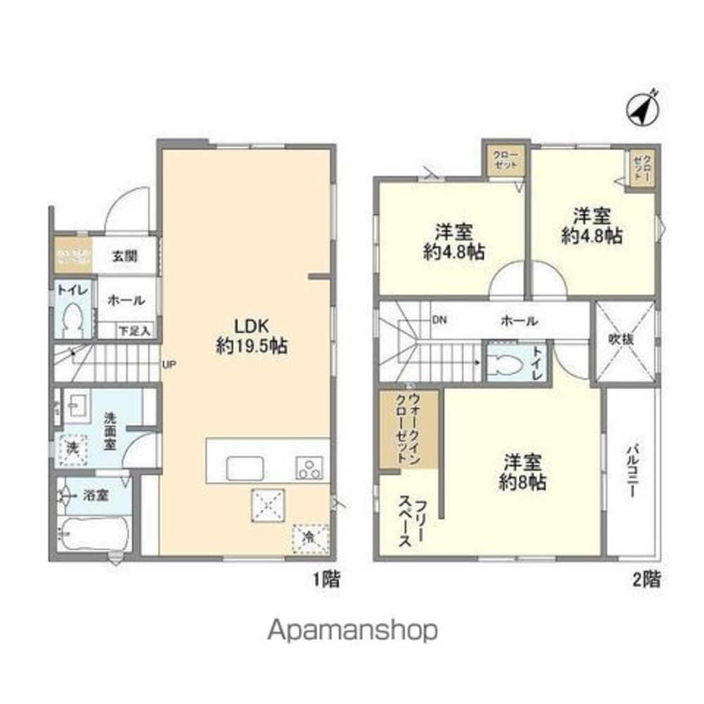 Kolet松戸二ツ木02 千葉県松戸市二ツ木 (19.8万円／3LDK (洋8 洋4.8 洋4.8 LDK19.5)／90.14㎡)｜賃貸物件(賃貸マンション・アパート・一戸建て)の住宅情報 ...