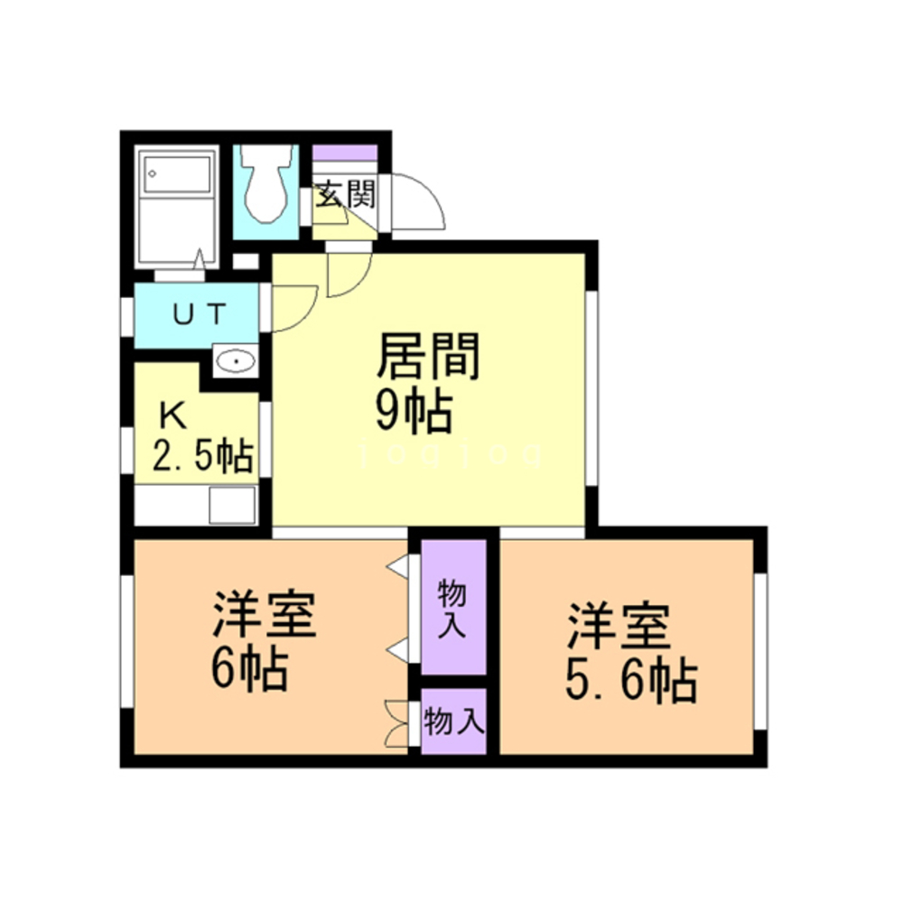 シュプレーム 北海道札幌市東区北二十八条東17 (4.9万円／2LDK (洋6 洋5.6 LD9K2.5)／46.36㎡)｜賃貸物件(賃貸マンション・アパート・一戸建て)の住宅情報・お部屋探し ...