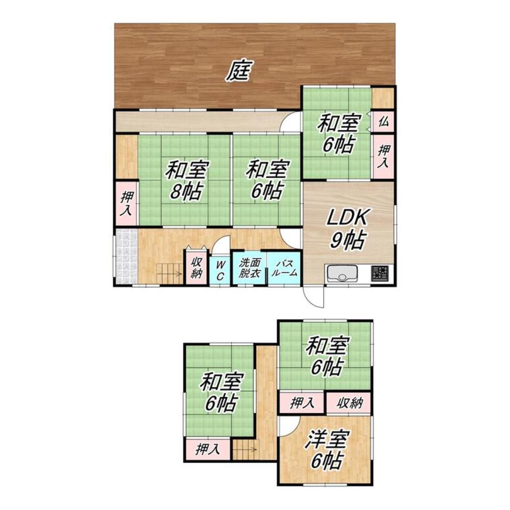 葛原貸家 福岡県北九州市小倉南区葛原3 (5.2万円／6LDK (和8 和6 和6 和6 和6 洋6 LDK9)／118.4㎡)｜賃貸物件(賃貸マンション・アパート・一戸建て)の住宅情報・お ...