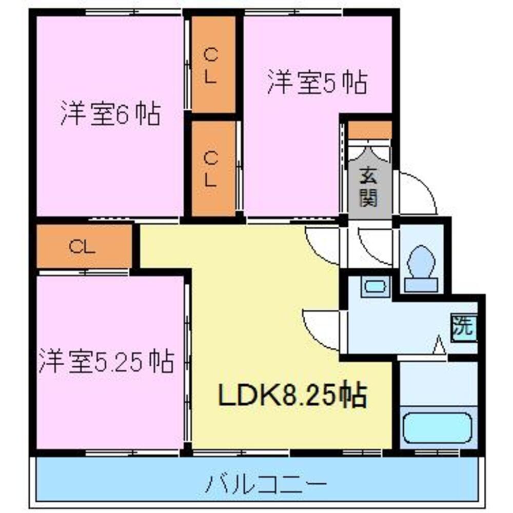 東海道本線（JR東海） 三島駅 4階建 築49年 静岡県三島市幸原町1 (4.7万円／3LDK (洋6 洋5.2 洋5 LDK8.2)／59.13㎡)｜賃貸物件(賃貸マンション・アパート・一戸 ...