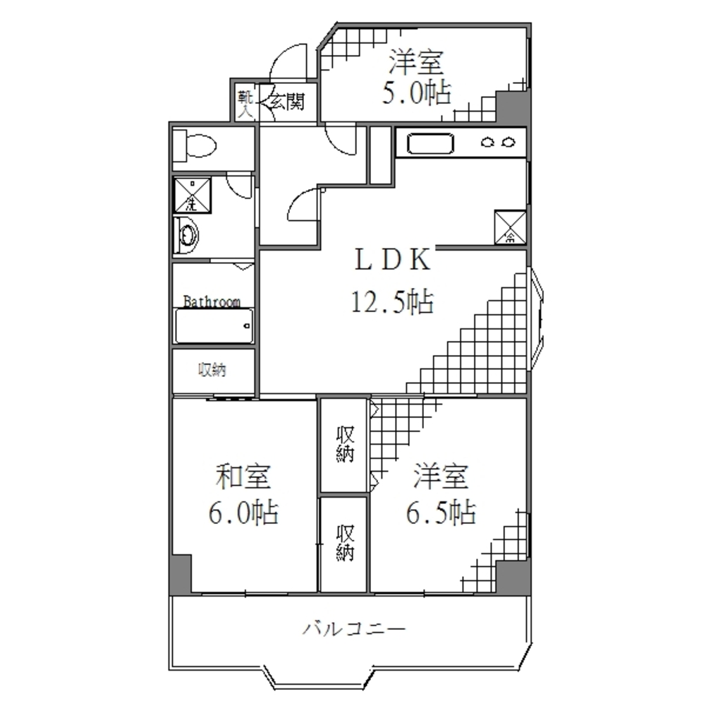 ウィステリア冬木 東京都江東区冬木 (20.7万円／3LDK (和6 洋6.5 洋5 LDK12.5)／67.75㎡)｜賃貸物件(賃貸マンション・アパート・一戸建て)の住宅情報・お部屋探しなら ...