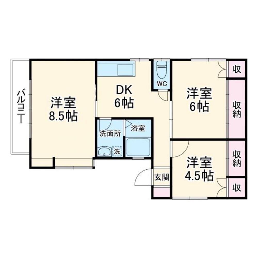 小田二丁目貸家 神奈川県川崎市川崎区小田2 (10.5万円／3DK (洋8.5 洋6 洋4.5 DK6.0)／55.6㎡)｜賃貸物件(賃貸マンション・アパート・一戸建て)の住宅情報・お部屋探し ...