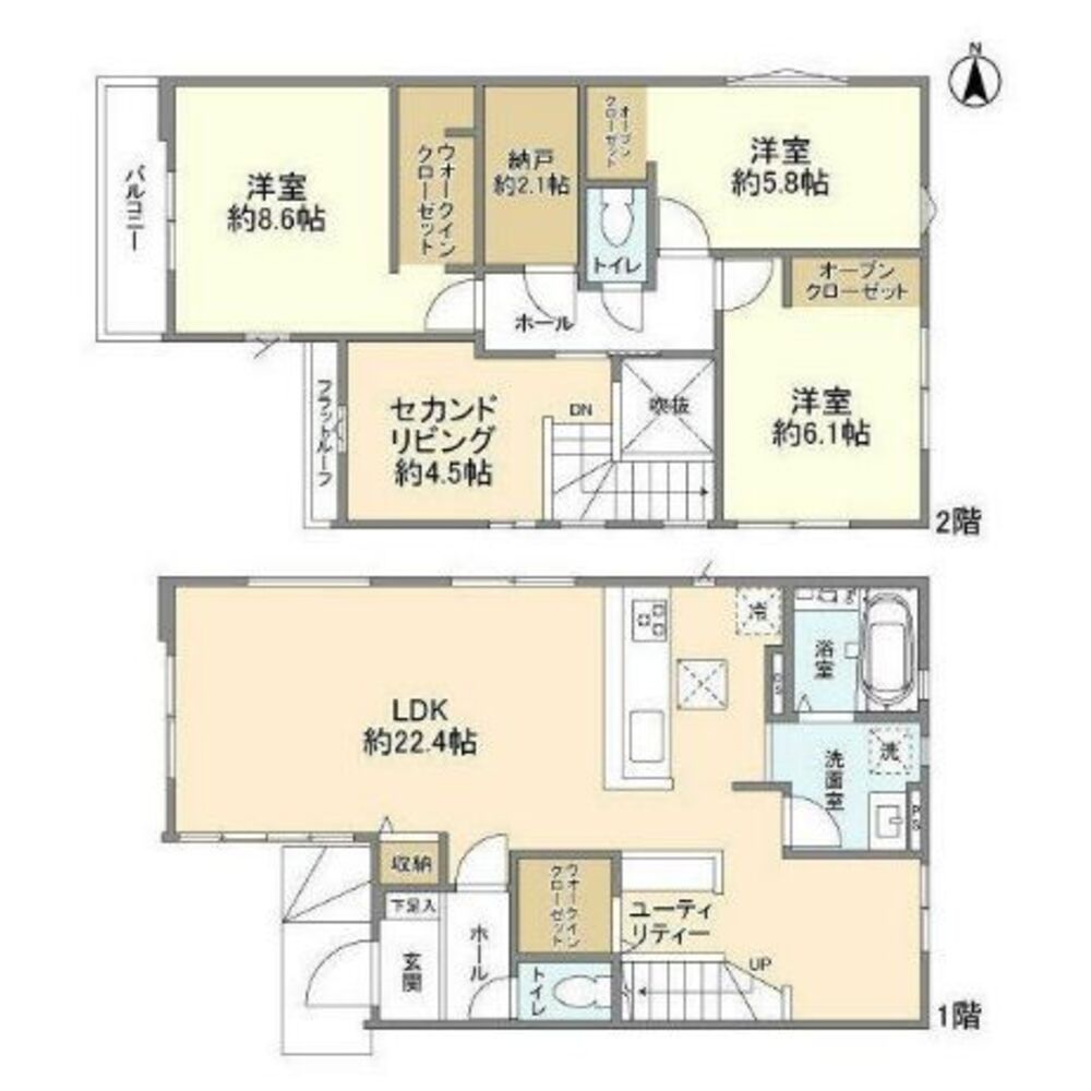 Koletこてはし台＃06 千葉県千葉市花見川区こてはし台6 (14.9万円／3SLDK (洋8.6 洋6.1 洋5.8 LDK22.4 納戸 2.1)／104.02㎡)｜賃貸物件(賃貸 ...
