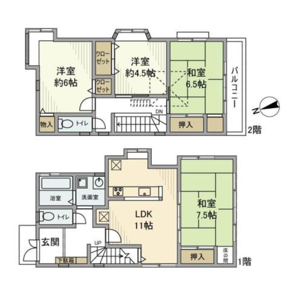 田村戸建 神奈川県平塚市田村9 (9.5万円／4LDK (和7.5 和6.5 洋6 洋4.5 LDK11)／92.53㎡)｜賃貸物件(賃貸マンション・アパート・一戸建て)の住宅情報・お部屋探し ...
