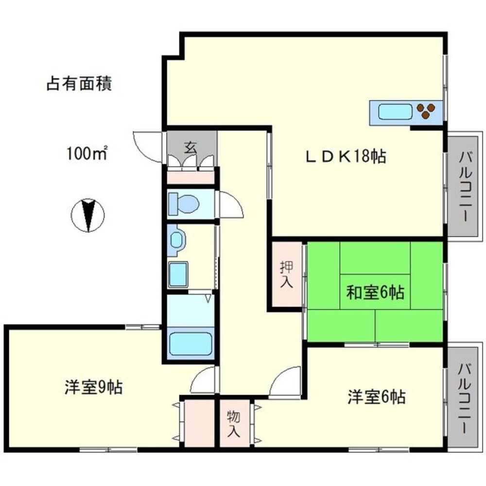 ヴィラ比叡 京都府京都市左京区岩倉忠在地町 (12万円／3LDK (和6 洋9 洋6 LDK18)／100㎡)｜賃貸物件(賃貸マンション・アパート・一戸建て)の住宅情報・お部屋探しなら ...