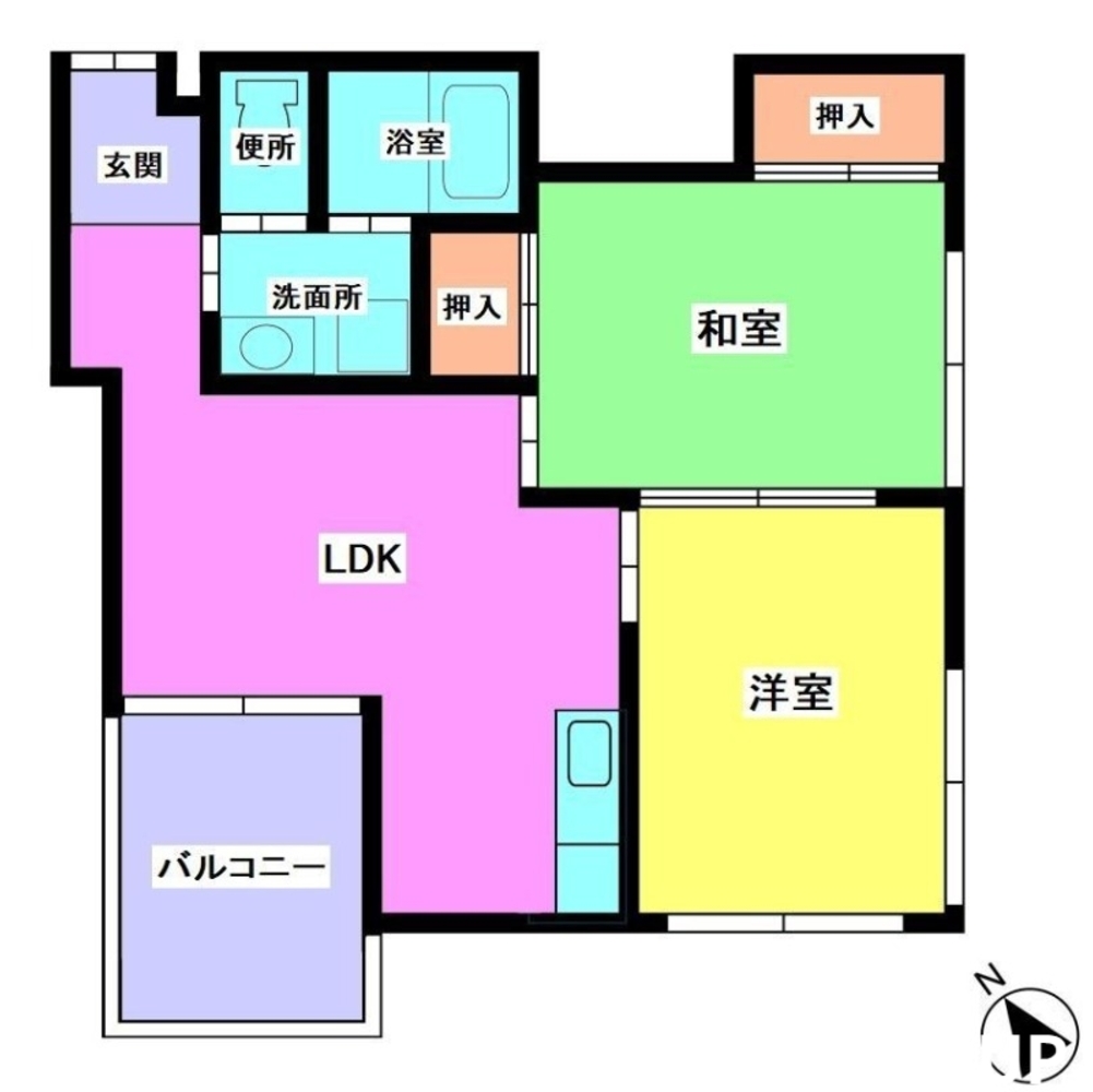 西鉄天神大牟田線 大橋駅 4階建 築48年 福岡県福岡市南区大橋3 (7万円／2LDK (LDK)／47.5㎡)｜賃貸物件(賃貸マンション・アパート・一戸建て)の住宅情報・お部屋探しなら ...