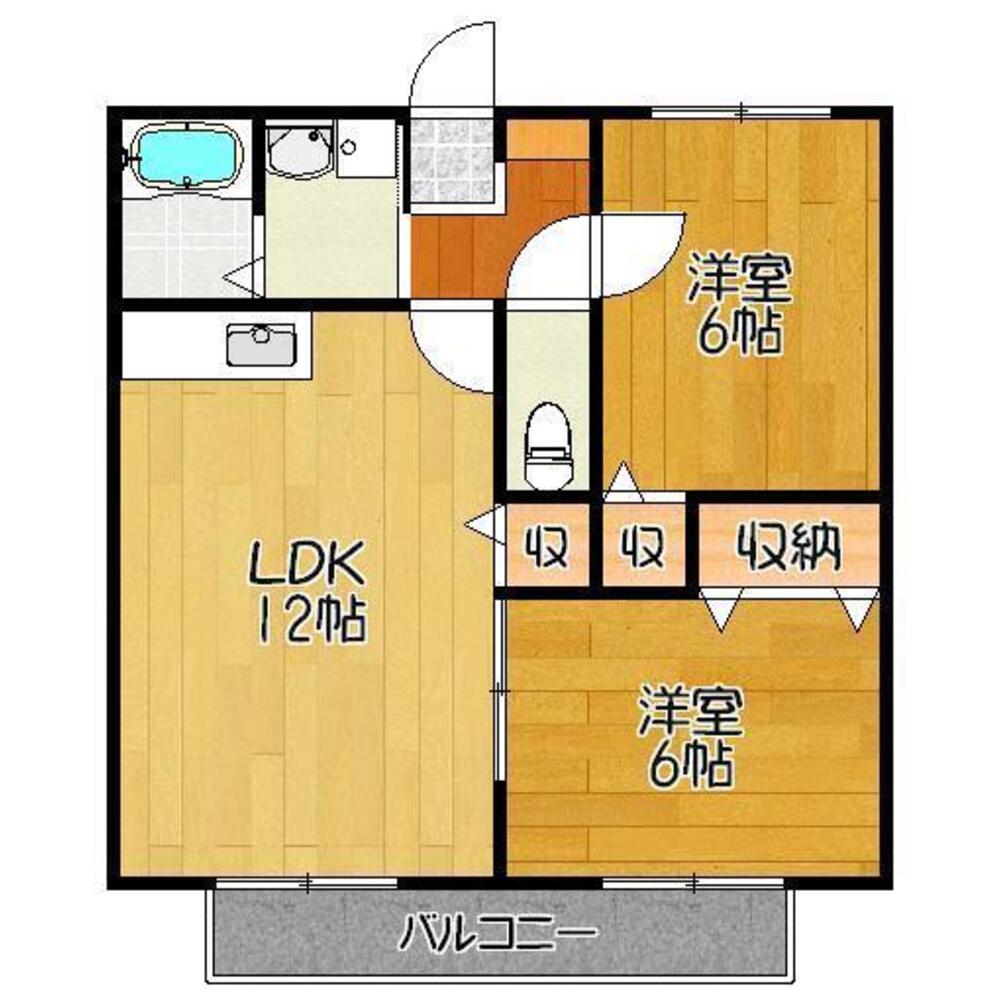 エヴァーグリーン神埼 弐番館 佐賀県神埼市神埼町本堀 (5.3万円／2LDK (洋6 洋6 LDK12)／54.16㎡)｜賃貸物件(賃貸マンション・アパート・一戸建て)の住宅情報・お部屋探し ...