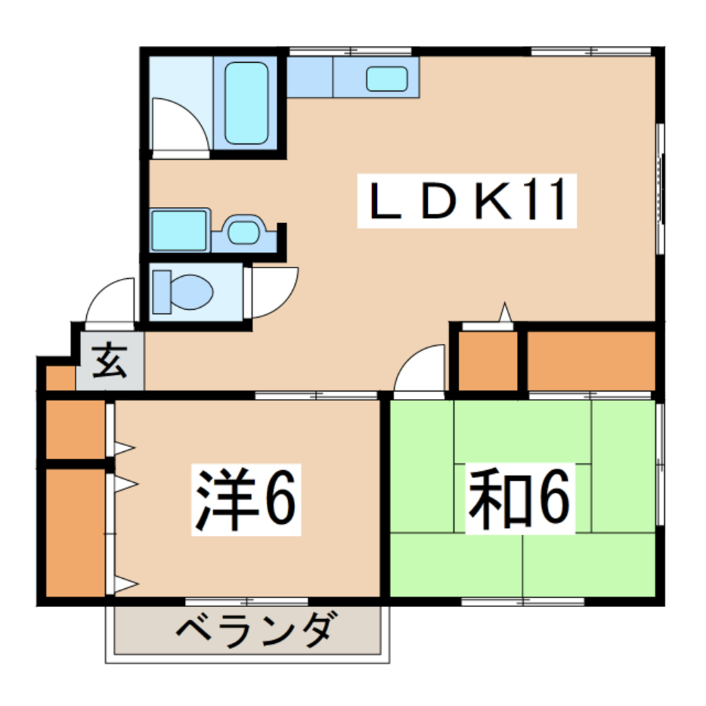メゾン・ド・ココ 福島県会津若松市五月町 (6万円／2LDK (和6 洋6 LDK11)／54.44㎡)｜賃貸物件(賃貸マンション・アパート・一戸建て)の住宅情報・お部屋探しならYahoo!不動産