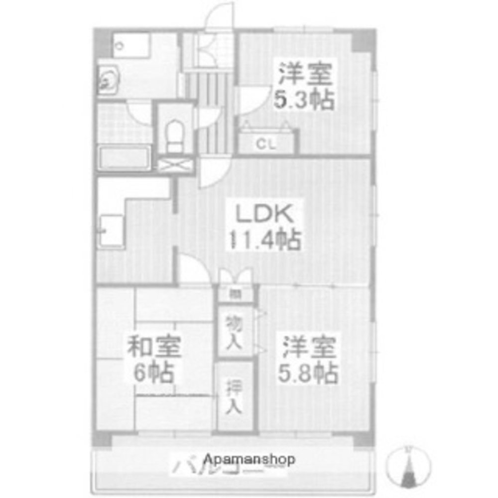西武新宿線 武蔵関駅 6階建 築34年 東京都練馬区石神井台8 (11.5万円／3LDK (LDK)／63㎡)｜賃貸物件(賃貸マンション・アパート・一戸建て)の住宅情報・お部屋探しなら ...