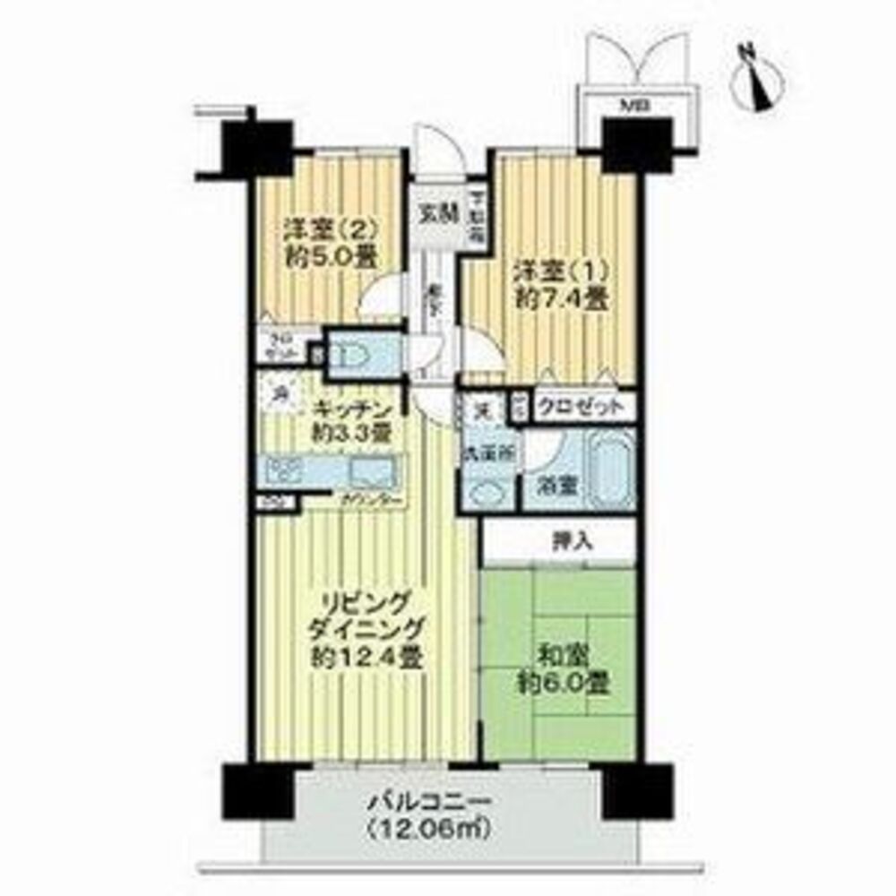 サーパス杜せきのした駅前 宮城県名取市杜せきのした2 (10.8万円／3LDK (和6 洋7.4 洋5 LDK15.7)／71.65㎡)｜賃貸物件(賃貸マンション・アパート・一戸建て)の住宅 ...
