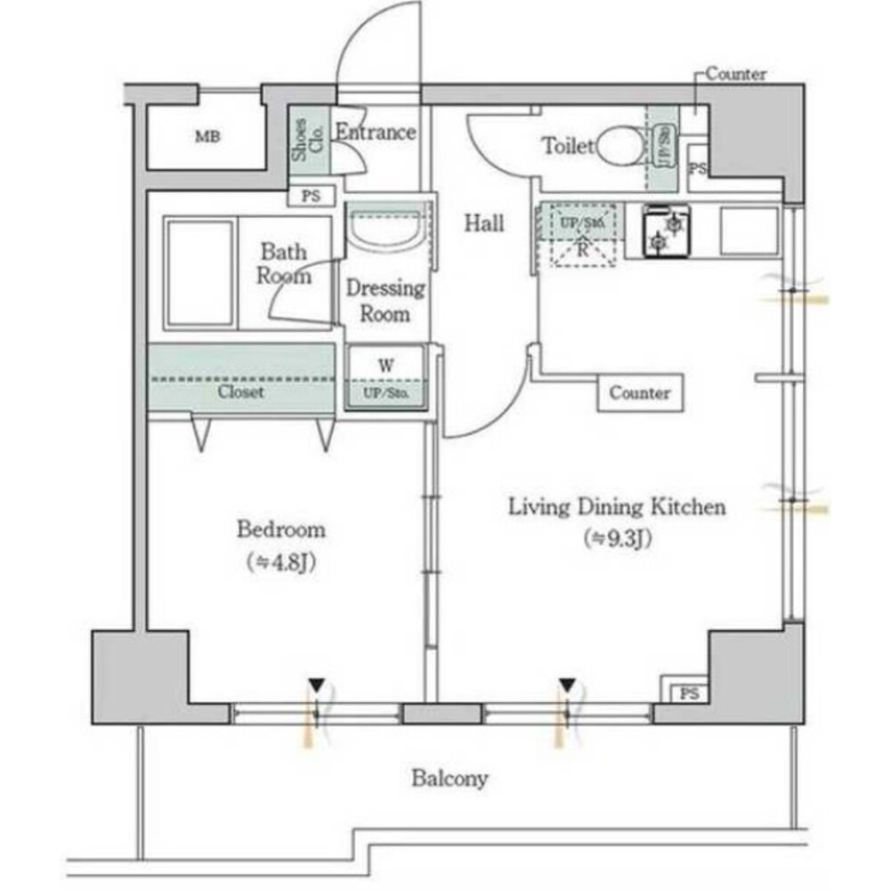 ONE ROOF FLAT TOGOSHI 東京都品川区平塚1 (18.2万円／1LDK (洋4.8 LDK9.3)／36.12㎡)｜賃貸物件(賃貸マンション・アパート・一戸建て)の住宅情報 ...