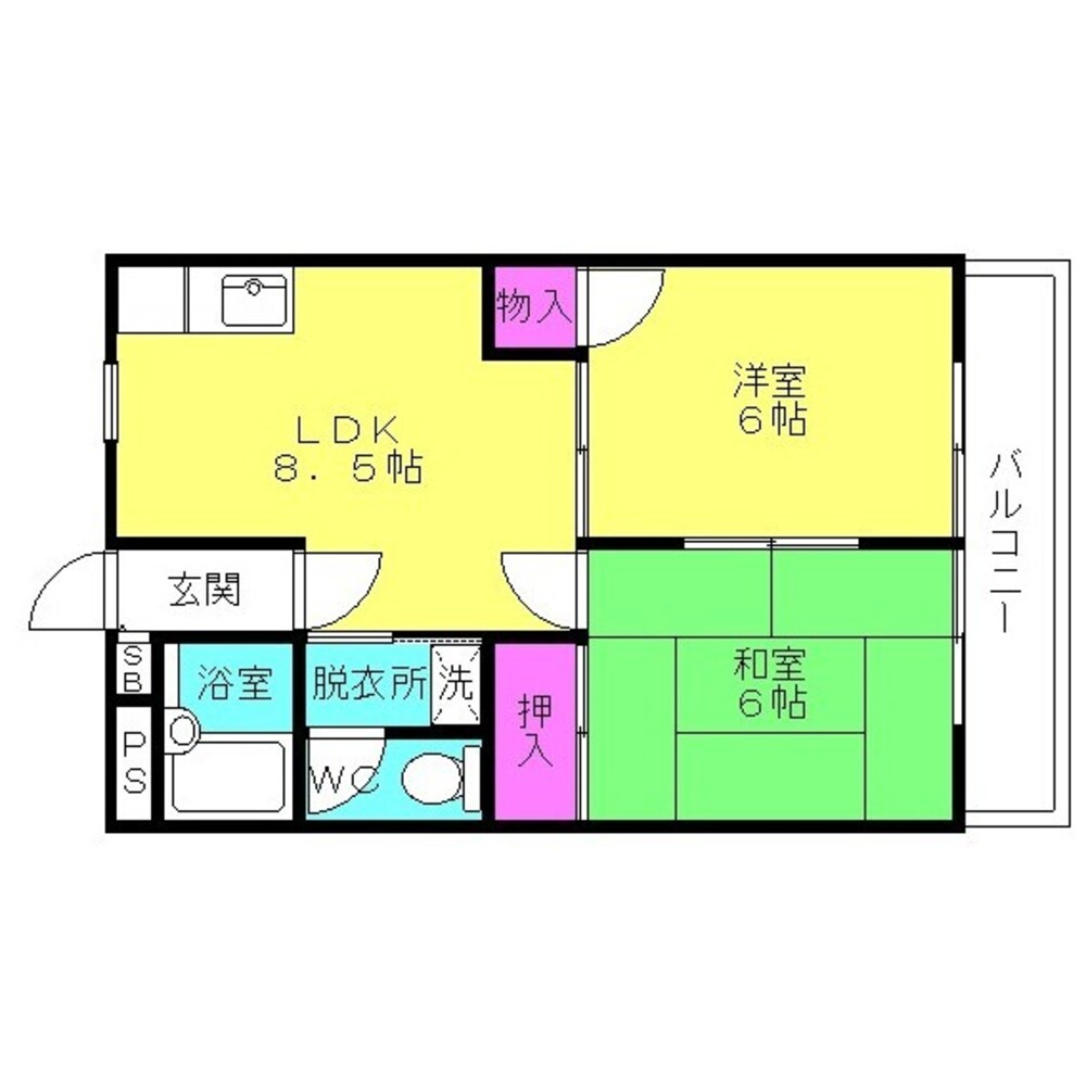 ジーゼットハイツ 兵庫県加古川市野口町長砂 (4.8万円／2LDK (和6 洋6 LDK8.5)／43.73㎡)｜賃貸物件(賃貸マンション・アパート・一戸建て)の住宅情報・お部屋探しなら ...
