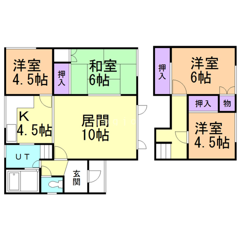 奥沢1丁目貸家(7－13) 北海道小樽市奥沢1 (4万円／4LDK (和6 洋6 洋4.5 洋4.5 LD10K4.5)／90.14㎡)｜賃貸物件(賃貸マンション・アパート・一戸建て)の住宅 ...