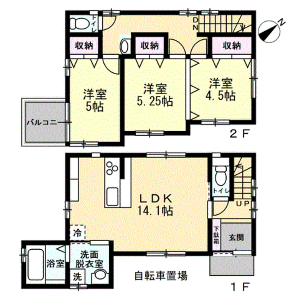 Newgarden東瑞江3号棟 東京都江戸川区東瑞江2 (20万円／3LDK (洋5.2 洋5 洋4.5 LDK14.1)／75.94㎡)｜賃貸物件(賃貸マンション・アパート・一戸建て)の住宅 ...