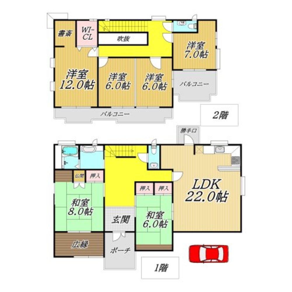 武庫之荘4丁目戸建 兵庫県尼崎市武庫之荘4 (24万円／6LDK (和8 和6 洋12 洋7 洋6 洋6 LDK22.0)／196.83㎡)｜賃貸物件(賃貸マンション・アパート・一戸建て)の ...