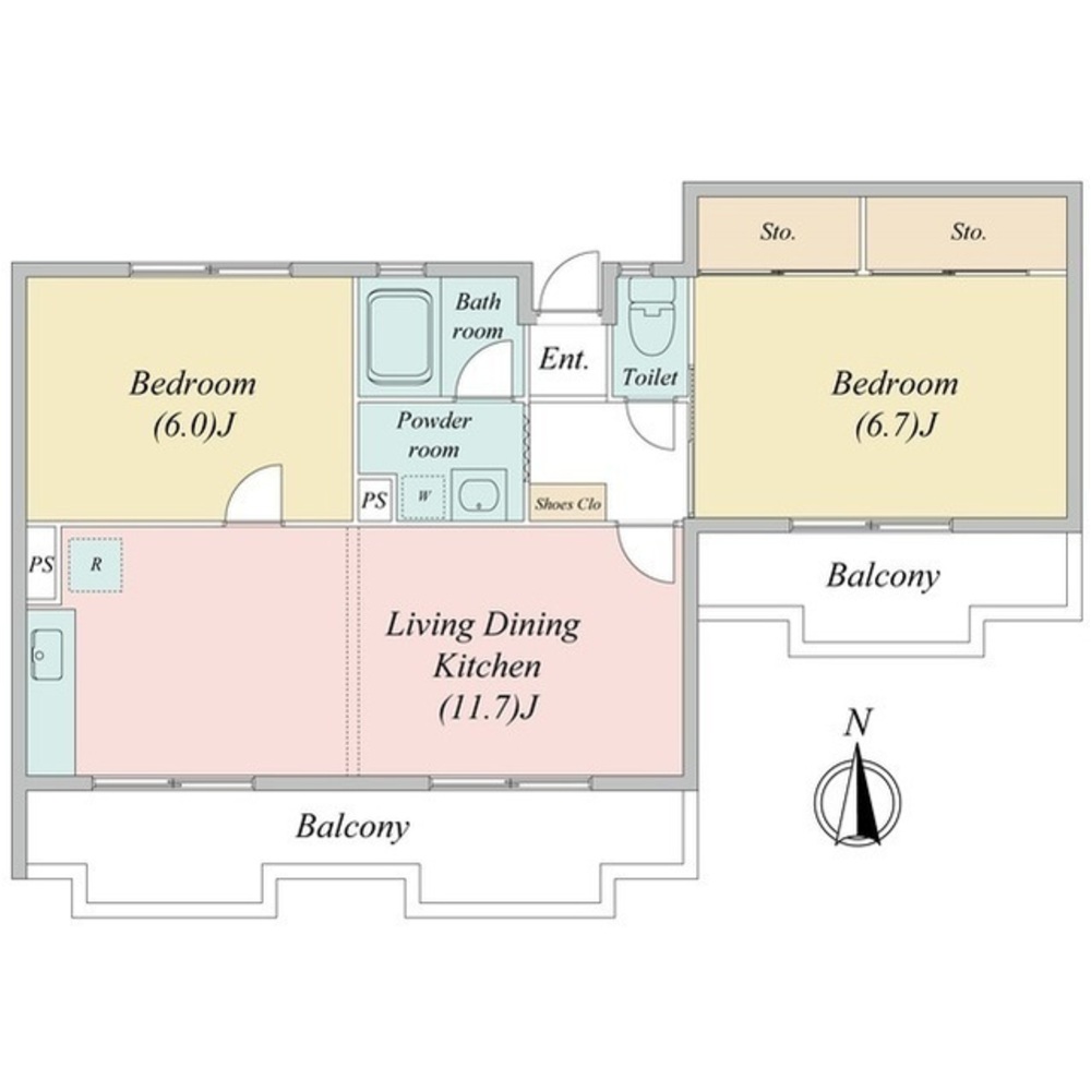 ビクトリアハイツ南町田 東京都町田市鶴間5 (9万円／2LDK (洋6.7 洋6 LDK11.7)／58.49㎡)｜賃貸物件(賃貸マンション・アパート・一戸建て)の住宅情報・お部屋探しなら ...