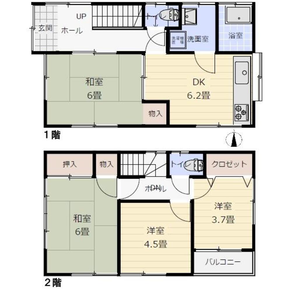貸家 簑沢13 78 神奈川県横浜市中区簑沢 (9万円／4DK (和6 和6 洋4.5 洋3.7 DK6.2)／71.21㎡)｜賃貸物件(賃貸マンション・アパート・一戸建て)の住宅情報・お ...