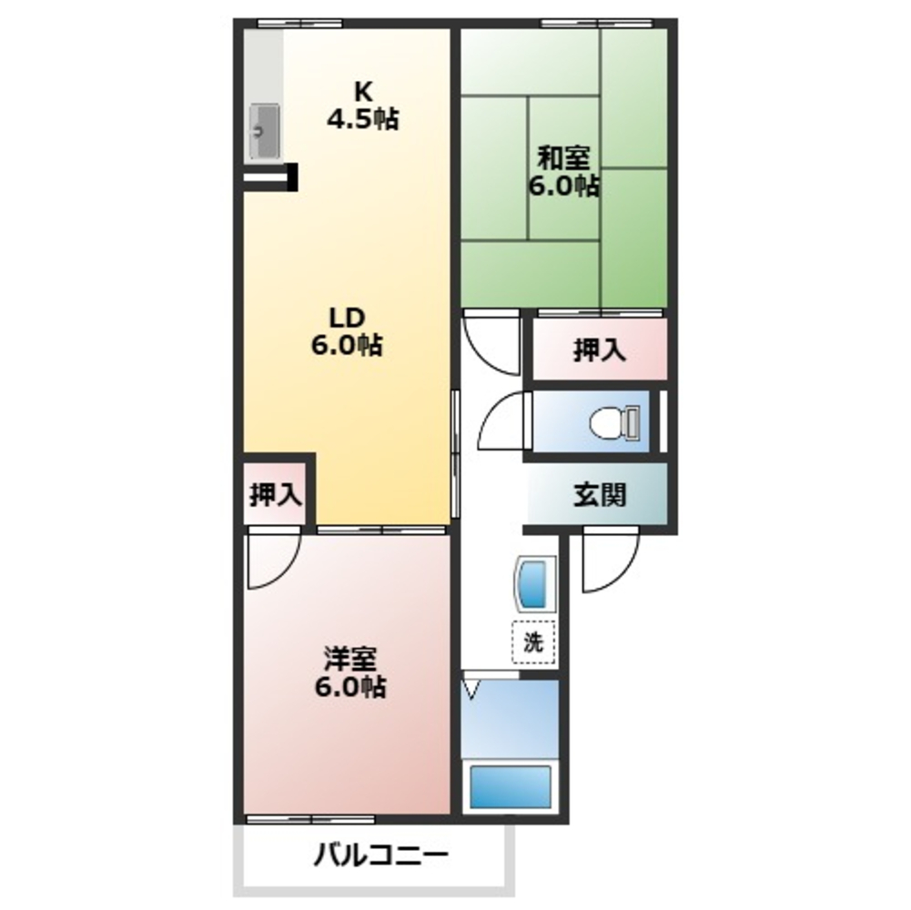 ドエル南山 愛知県江南市赤童子町南山 (5.2万円／2LDK (和6 洋6 LD6.0K4.5)／46㎡)｜賃貸物件(賃貸マンション・アパート・一戸建て)の住宅情報・お部屋探しならYahoo!不動産