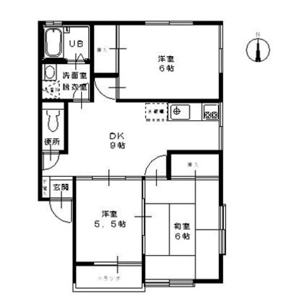 あじさいYハイツ 山形県天童市柏木町3 (4.8万円／3DK (和6 洋6 洋5.5 DK9)／53.35㎡)｜賃貸物件(賃貸マンション・アパート・一戸建て)の住宅情報・お部屋探しなら ...
