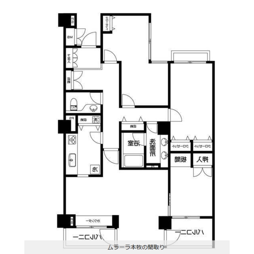 京浜東北線 石川町駅 地下2地上6階建 築36年 神奈川県横浜市中区本牧原 (24.7万円／3LDK (和6 洋13 洋10.5 LDK25.0)／118.97㎡)｜賃貸物件(賃貸マンション ...