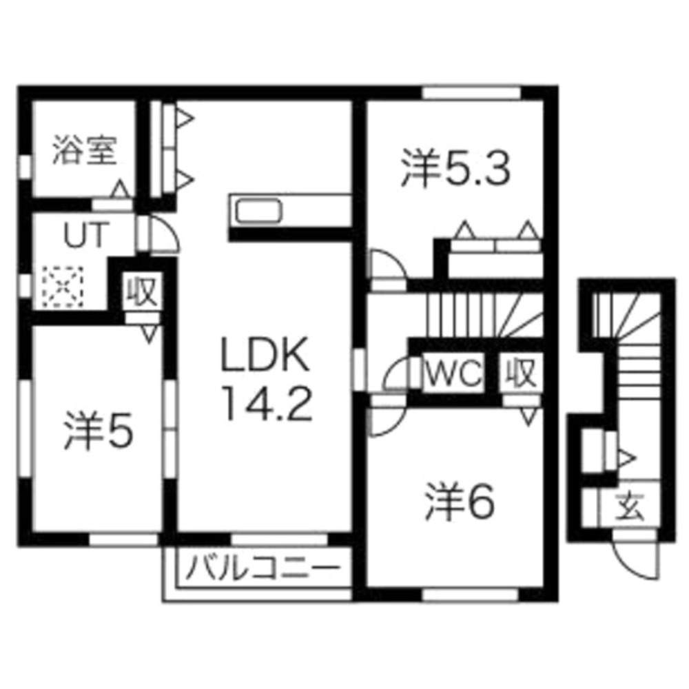 美樹 A 千葉県千葉市若葉区若松町 (9.4万円／3LDK (洋6 洋5.3 洋5 LDK14.2)／72.39㎡)｜賃貸物件(賃貸マンション・アパート・一戸建て)の住宅情報・お部屋探しなら ...