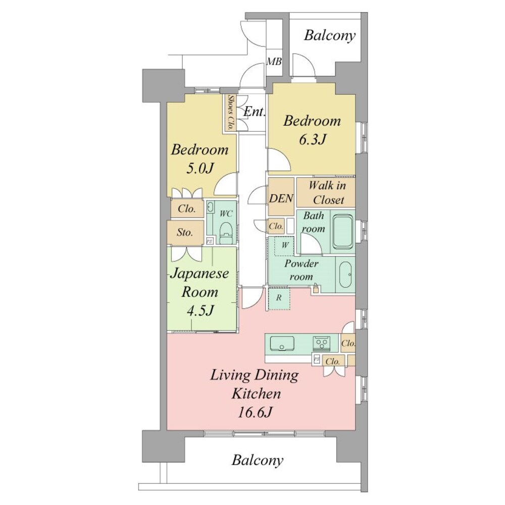 ブライトタウン高塚駅前(705) 静岡県浜松市中央区高塚町 (14万円／3LDK (和4.5 洋6.3 洋5 LDK16.6)／76.24㎡)｜賃貸物件(賃貸マンション・アパート・一戸建て)の ...