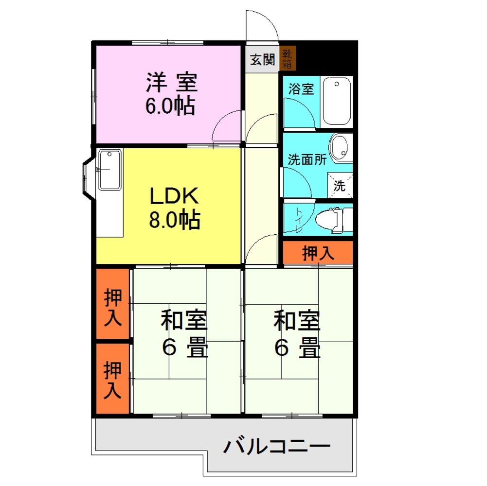 Dream Mansion 出水 熊本県熊本市中央区出水3 (4.8万円／3LDK (和6 和6 洋6 LDK8)／60.48㎡)｜賃貸物件(賃貸マンション・アパート・一戸建て)の住宅情報・お ...