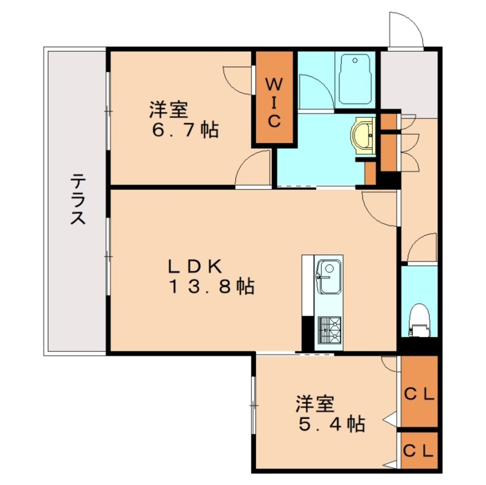 シャーメゾンさくら通りA棟 福岡県糟屋郡粕屋町若宮1 (10.8万円／2LDK (洋6.7 洋5.4 LDK13.8)／64.33㎡)｜賃貸物件(賃貸マンション・アパート・一戸建て)の住宅情報 ...