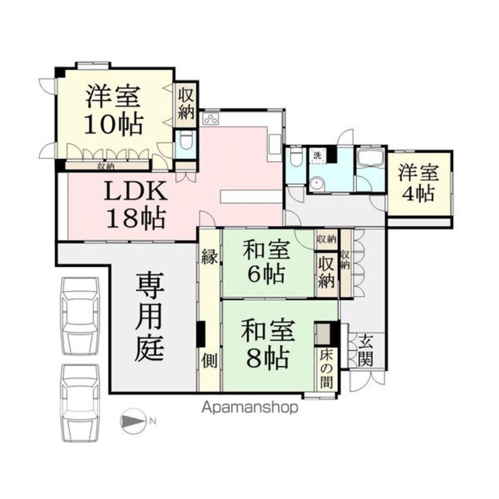メゾン大岡 福井県福井市文京1 (10万円／4LDK (和8 和6 洋10 洋4 LDK18)／124.36㎡)｜賃貸物件(賃貸マンション・アパート・一戸建て)の住宅情報・お部屋探しなら ...