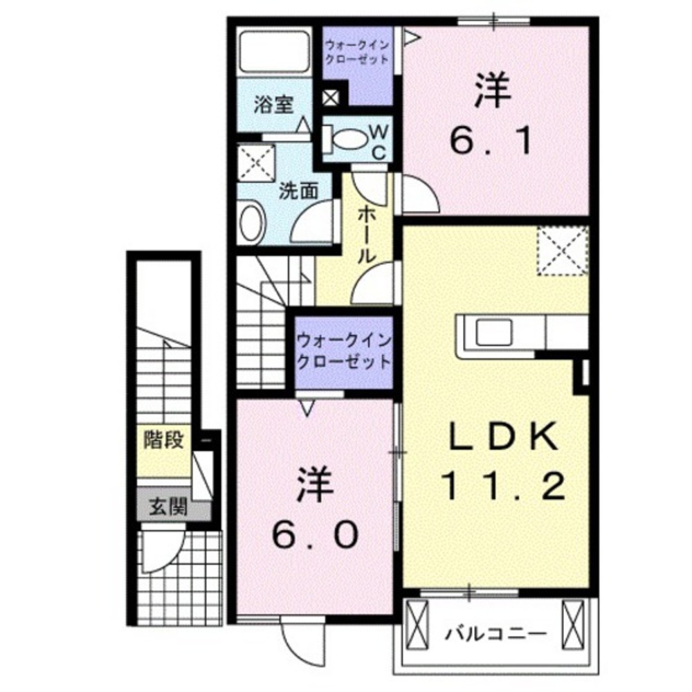 ネオヴィータI 広島県広島市安佐北区深川7 (5.6万円／2LDK (洋6.1 洋6 LDK11.2)／57.64㎡)｜賃貸物件(賃貸マンション・アパート・一戸建て)の住宅情報・お部屋探しなら ...