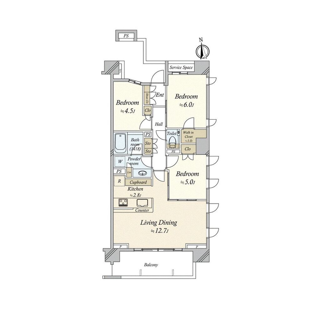 パークホームズ西馬込クリアコート 東京都大田区西馬込1 (27万円／3LDK (洋6 洋5 洋4.5 LDK15.5)／70.02㎡)｜賃貸物件(賃貸マンション・アパート・一戸建て)の住宅情報 ...