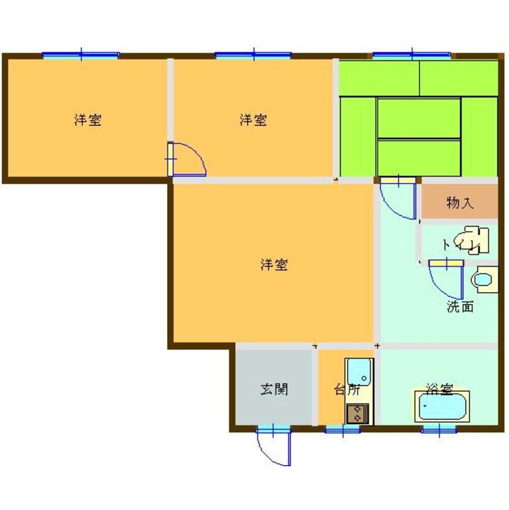 リッチハイツ大淀 宮崎県宮崎市中村東1 (5万円／3DK／60.62㎡)｜賃貸物件(賃貸マンション・アパート・一戸建て)の住宅情報・お部屋探しならYahoo!不動産