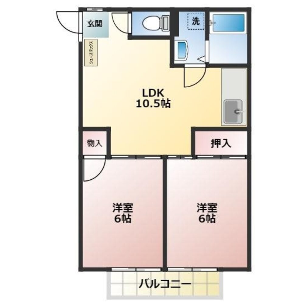 井上コーポ II 埼玉県春日部市大畑 (5万円／2LDK (洋6 洋6 DK10.5)／46.17㎡)｜賃貸物件(賃貸マンション・アパート・一戸建て)の住宅情報・お部屋探しならYahoo!不動産