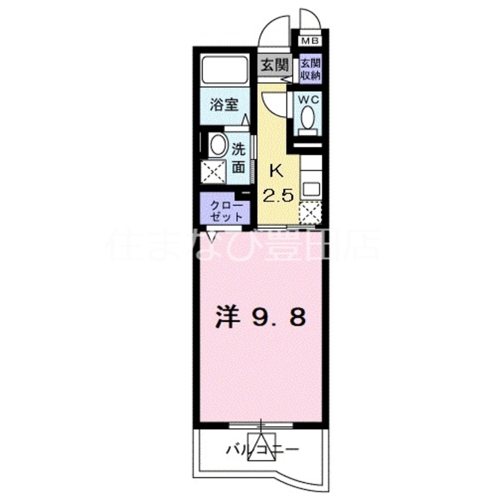 東海道本線 東刈谷駅 3階建 築19年 愛知県刈谷市板倉町3 (5.2万円／1K (洋9.8 K2.5)／30.41㎡)｜賃貸物件(賃貸マンション・アパート・一戸建て)の住宅情報・お部屋探し ...