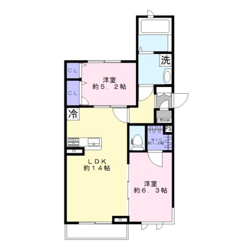 オークテラス 埼玉県志木市柏町5 (12.8万円／2LDK (洋6.3 洋5.2 LDK14)／59㎡)｜賃貸物件(賃貸マンション・アパート・一戸建て)の住宅情報・お部屋探しならYahoo!不動産