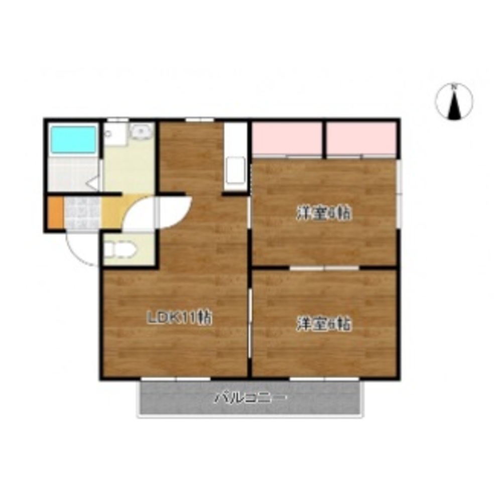 ラフォーレ阿部 B棟 岡山県倉敷市児島柳田町 (4.6万円／2LDK (洋6 洋6 LDK11)／54.82㎡)｜賃貸物件(賃貸マンション・アパート・一戸建て)の住宅情報・お部屋探しなら ...