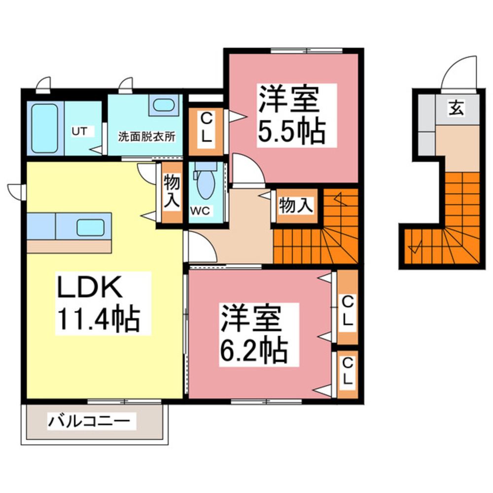 リヴェール ユィチア 福井県福井市丸山3 (7.3万円／2LDK (洋6.2 洋5.5 LDK11.4)／63.26㎡)｜賃貸物件(賃貸マンション・アパート・一戸建て)の住宅情報・お部屋探し ...